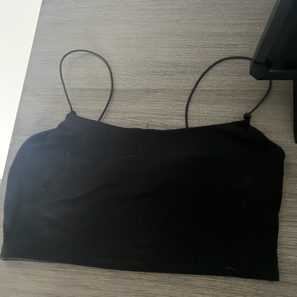 JLUXLABEL | Tops | Jluxlabel Black Spaghetti Strap Crop Tank | Poshmark